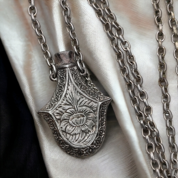 Antique | Jewelry | Antique Celtic Victorian Etched Perfume Bottle ...